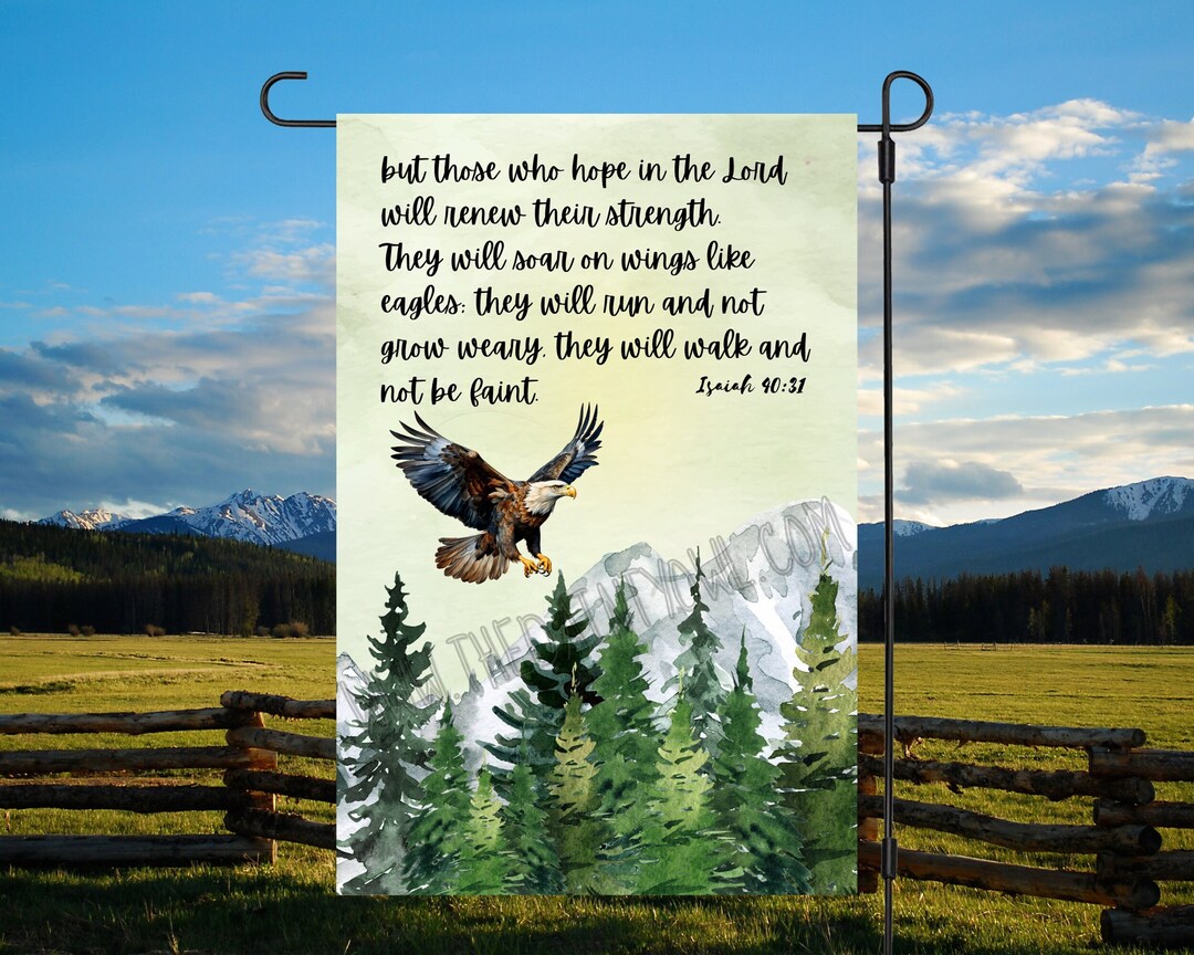 Soar Like Eagles Isaiah 40:31 Digital Flag Design 12x18 Christian ...