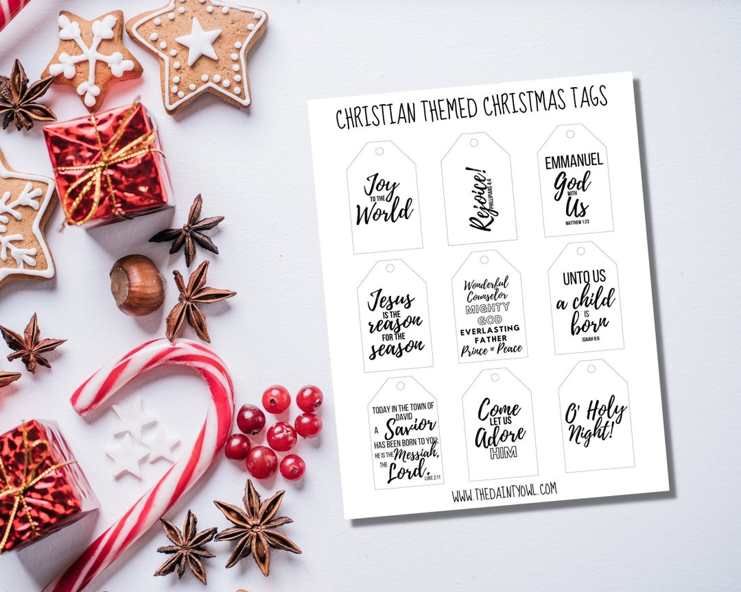 Christian Themed Christmas Gift Tags Printable Christmas Tag Christian ...
