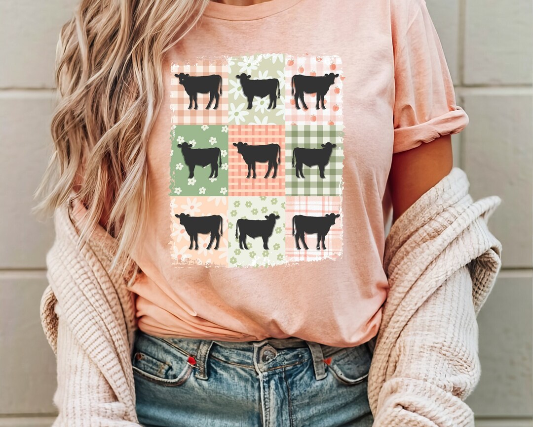 Cottagecore Cow Shirt Design: Shabby Chic PNG (digital Download) - Etsy
