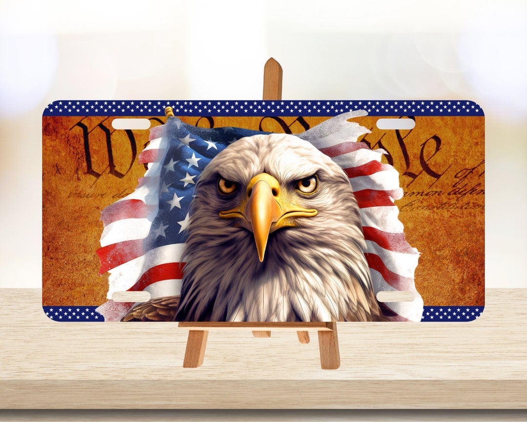 American Eagle License Plate PNG: Patriotic Car Accessory Art (digital ...