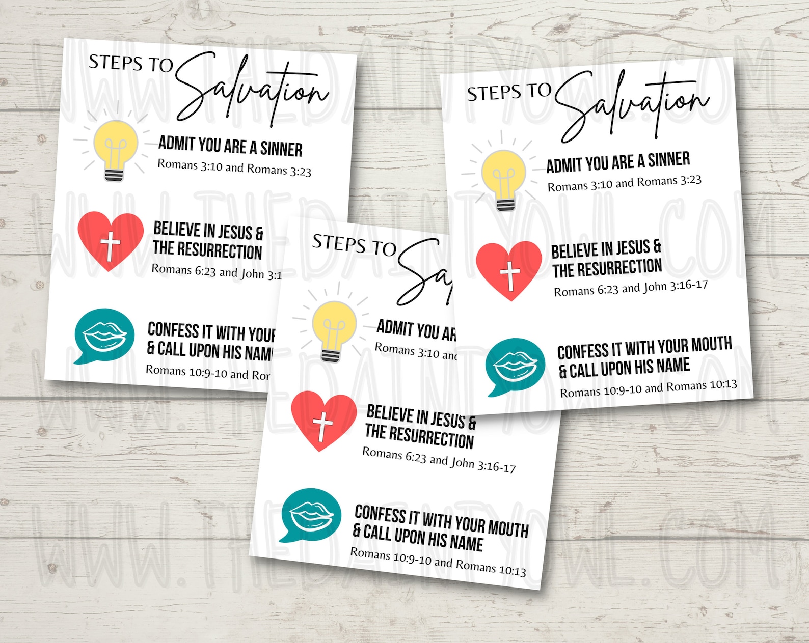 Salvation Tract Printable Gospel Tract Instant Download Evangelism ...