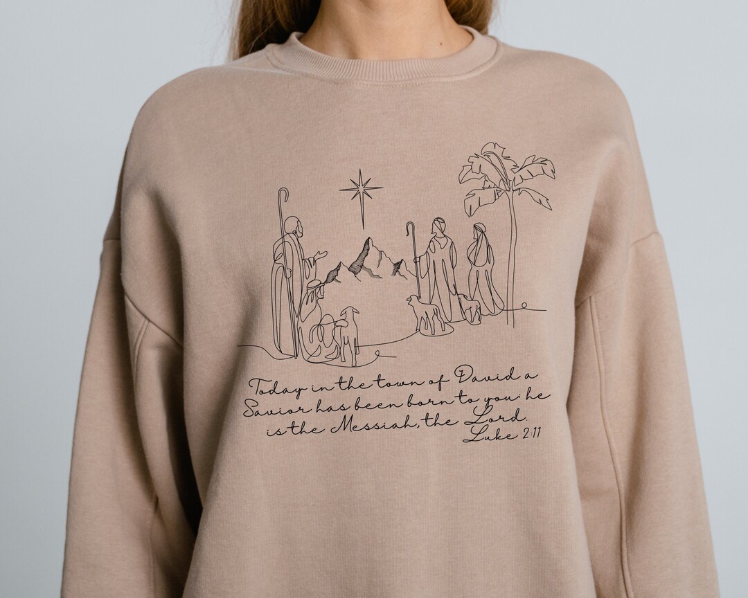 Merry Christmas Scripture SVG and PNG Luke 2:11 Printable JPG Savior is ...