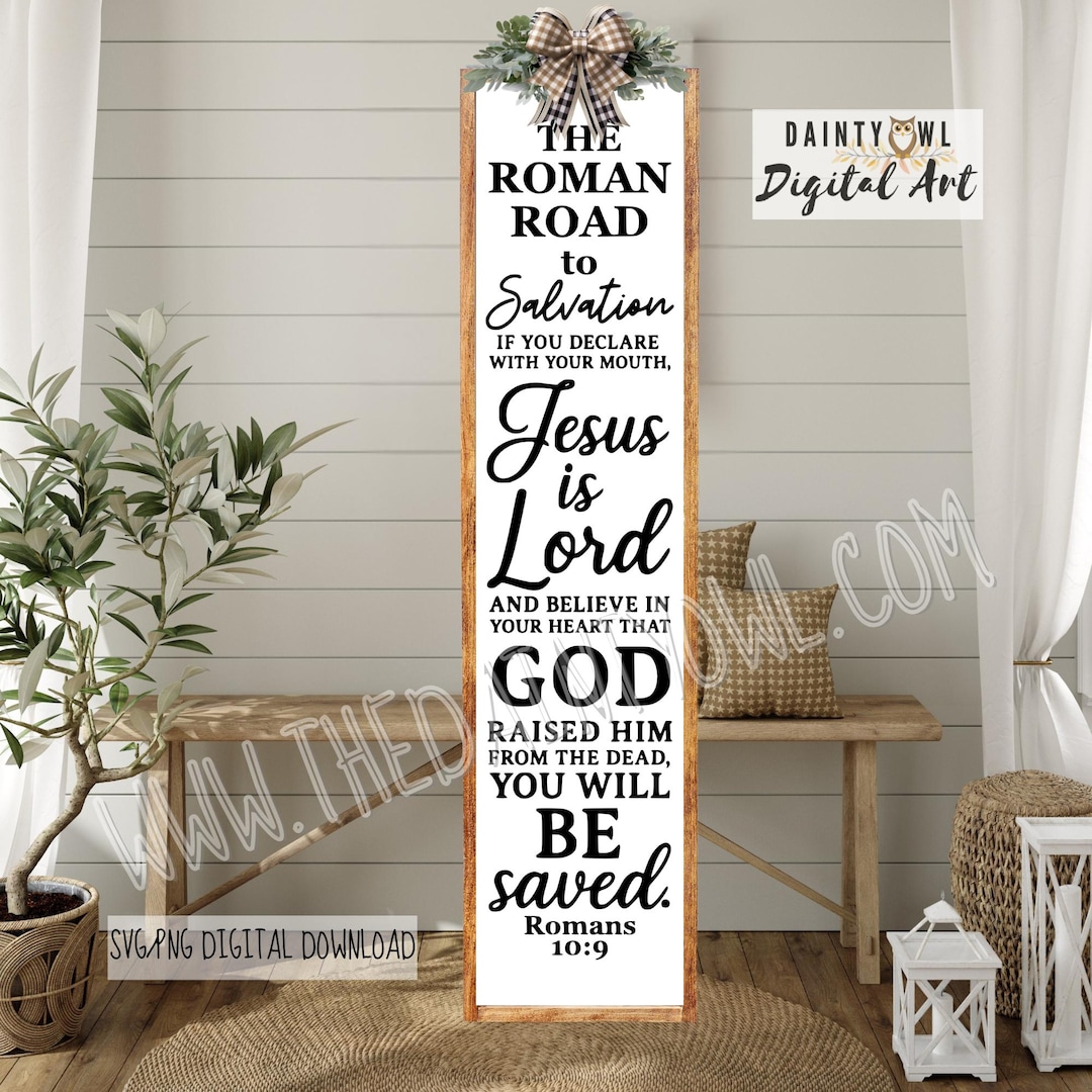 SVG/PNG the Roman Road Porch Leaner: Christian Salvation Bible Verse ...