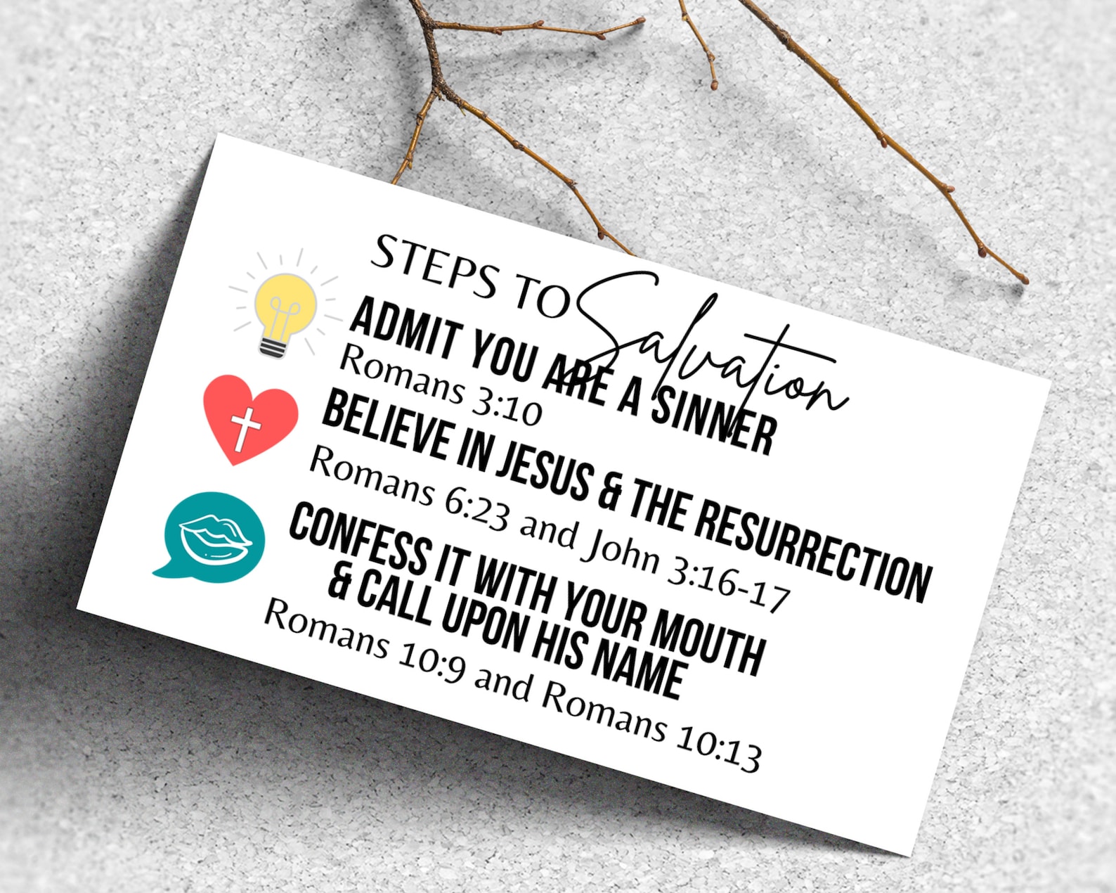 Salvation Tract Printable Gospel Tract Instant Download Evangelism ...