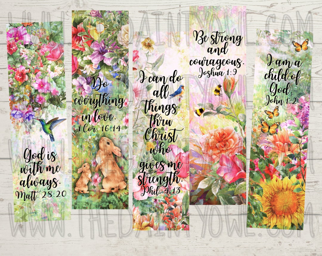 Printable Scripture Bookmarks 1 Bible Verse Bookmarks Watercolor ...