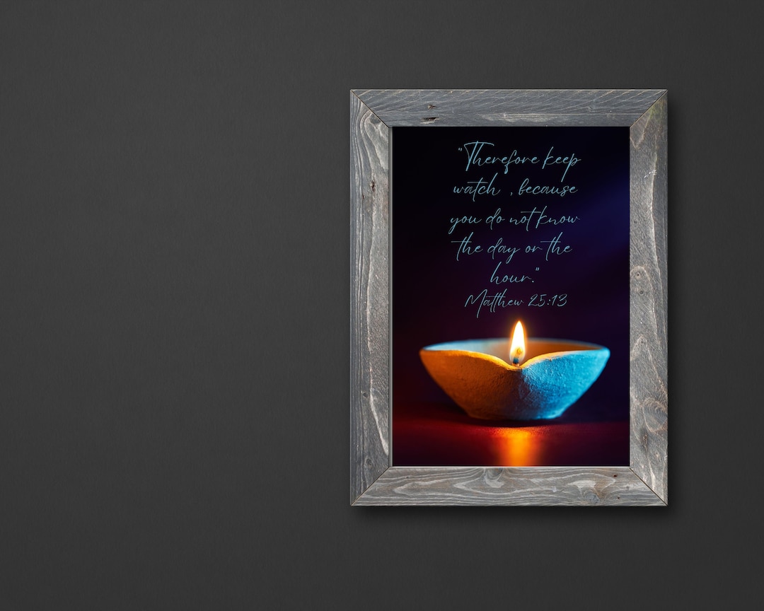 Parable of the 10 Virgins Print: Clay Lamp Bible Verse (digital JPG) - Etsy