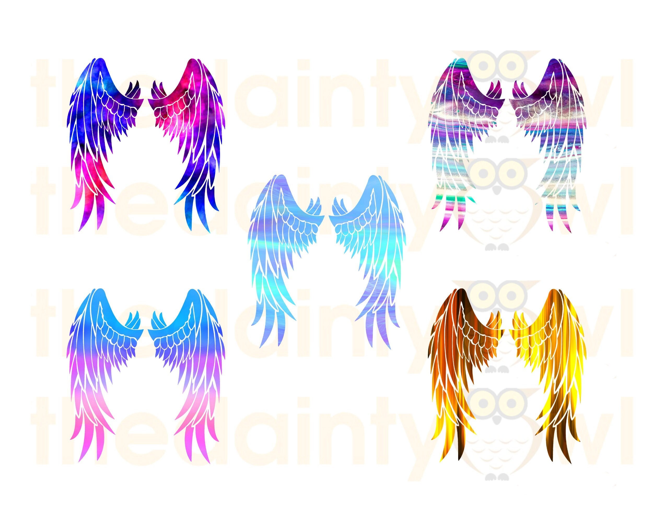 Colored Angel Wings Clipart