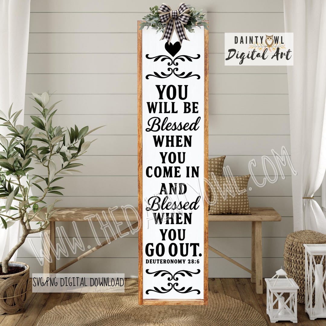 Blessed Porch Leaner SVG/PNG: Christian Farmhouse Sign Art (digital ...