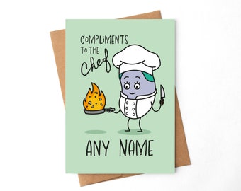 Funny Chef Birthday Card - Etsy