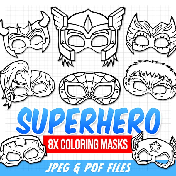 Superhero Masks - Etsy