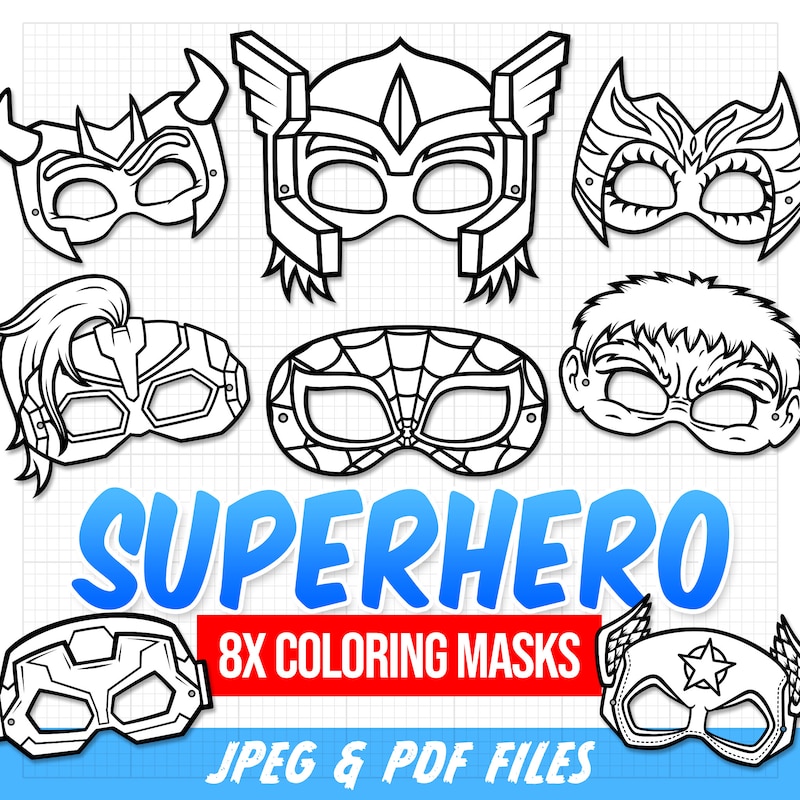 Superhero Print Mask - Etsy UK