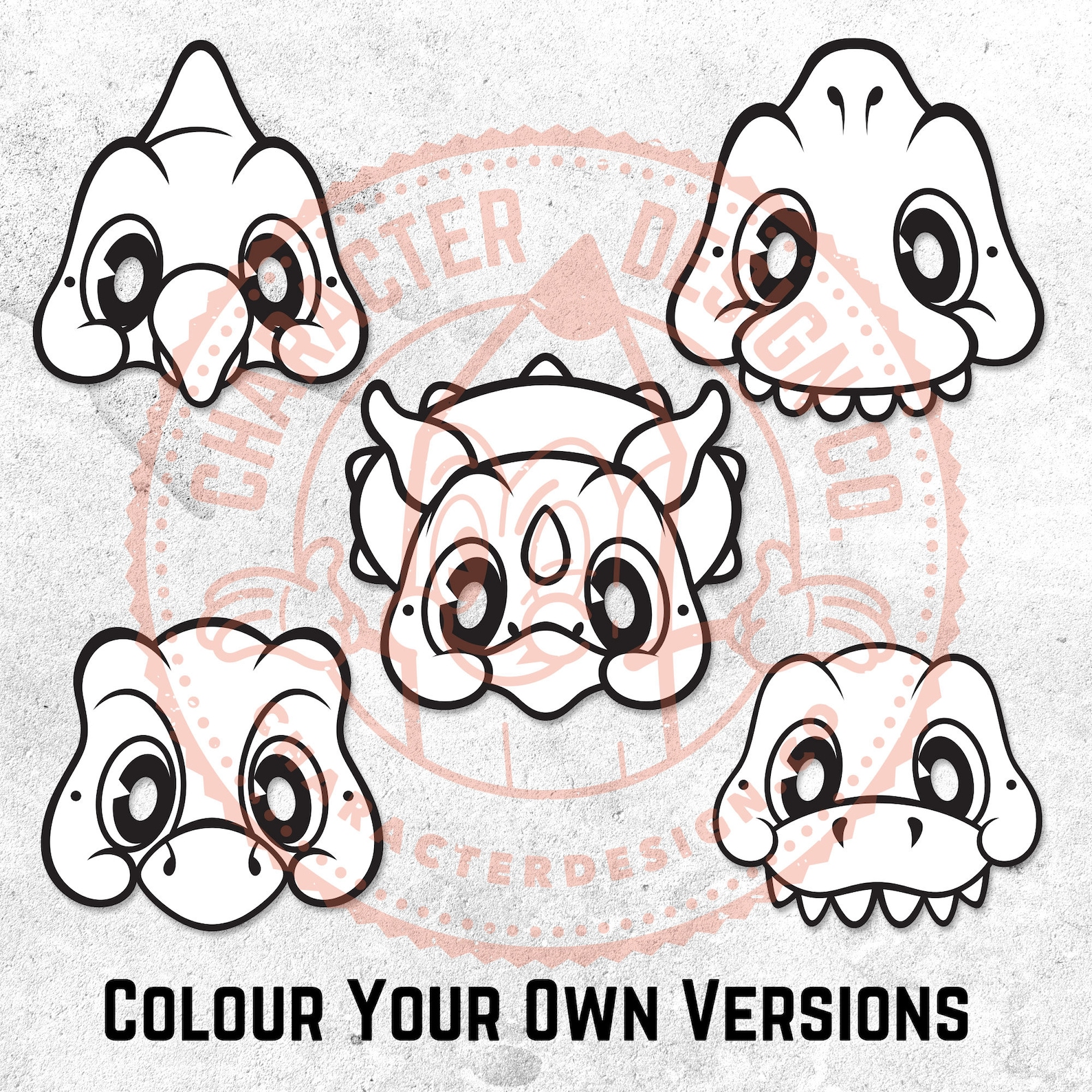 Kids Printable Dinosaur Masks, Colour Your Own Activity Masks, Perfect ...