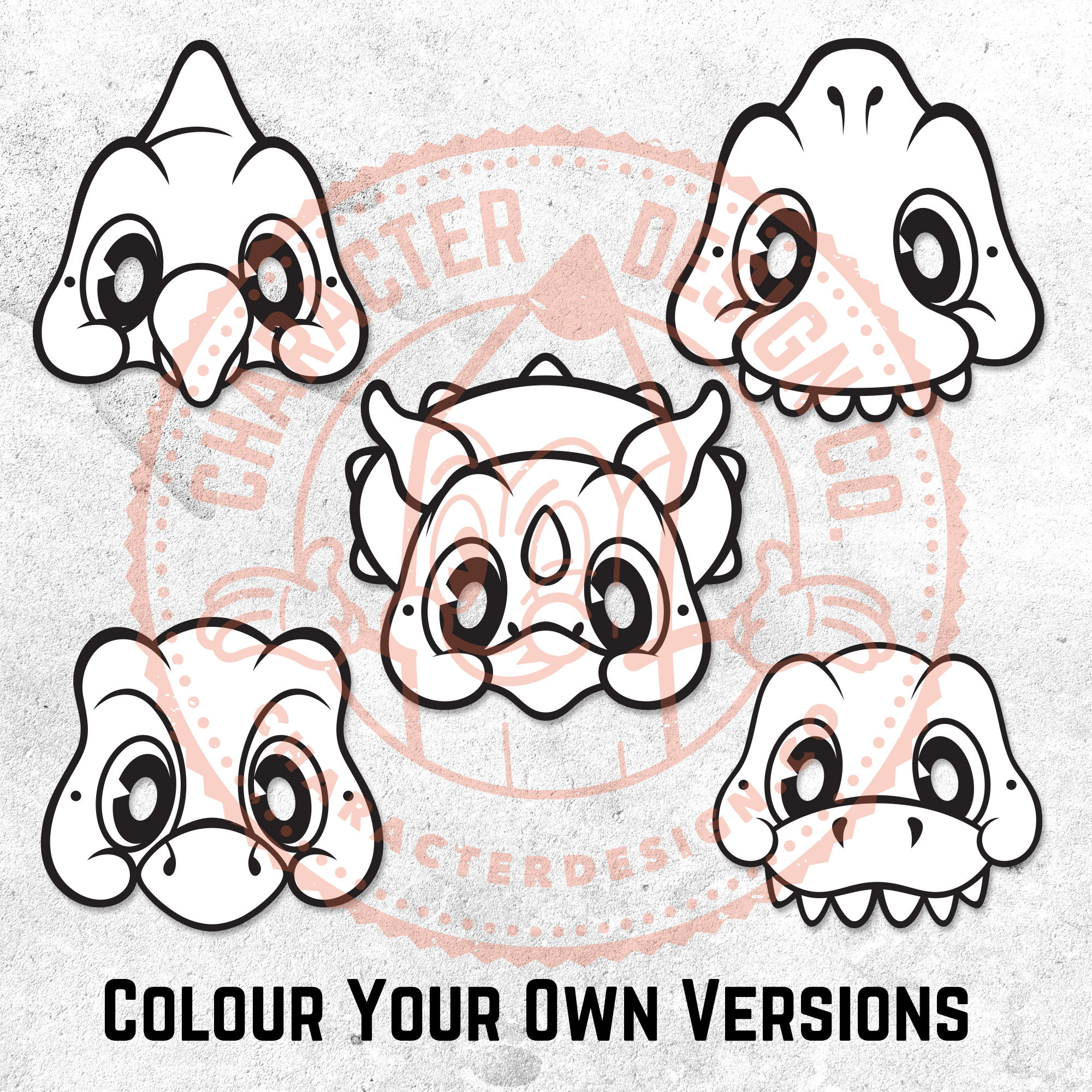 Kids Printable Dinosaur Masks Colour Your Own Activity Masks - Etsy UK