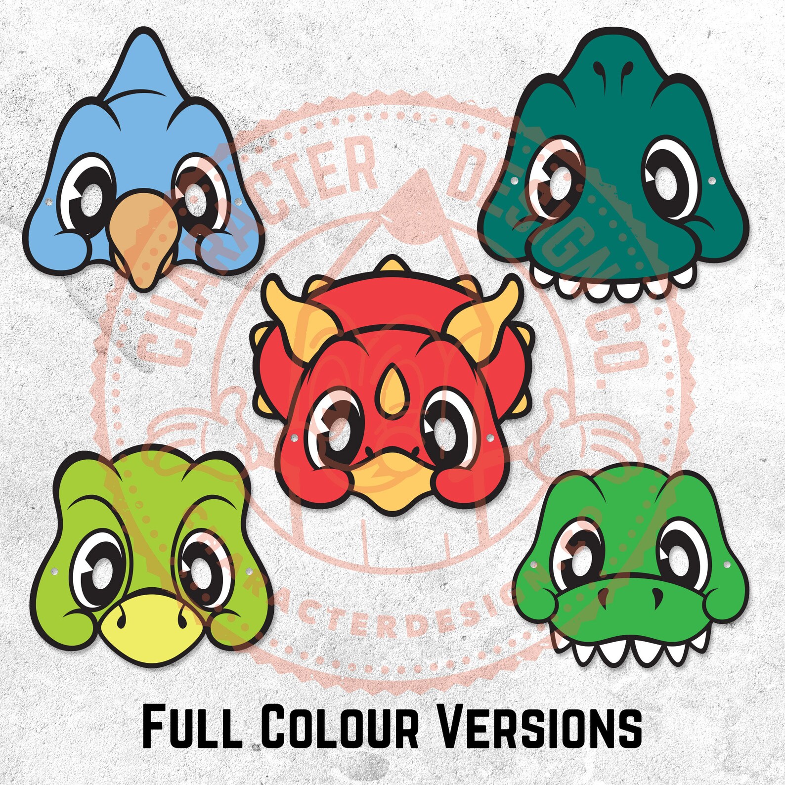 Kids Printable Dinosaur Masks, Colour Your Own Activity Masks, Perfect ...