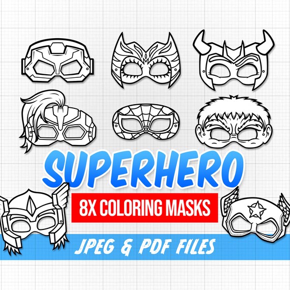 Superhero Mask Colored Printable