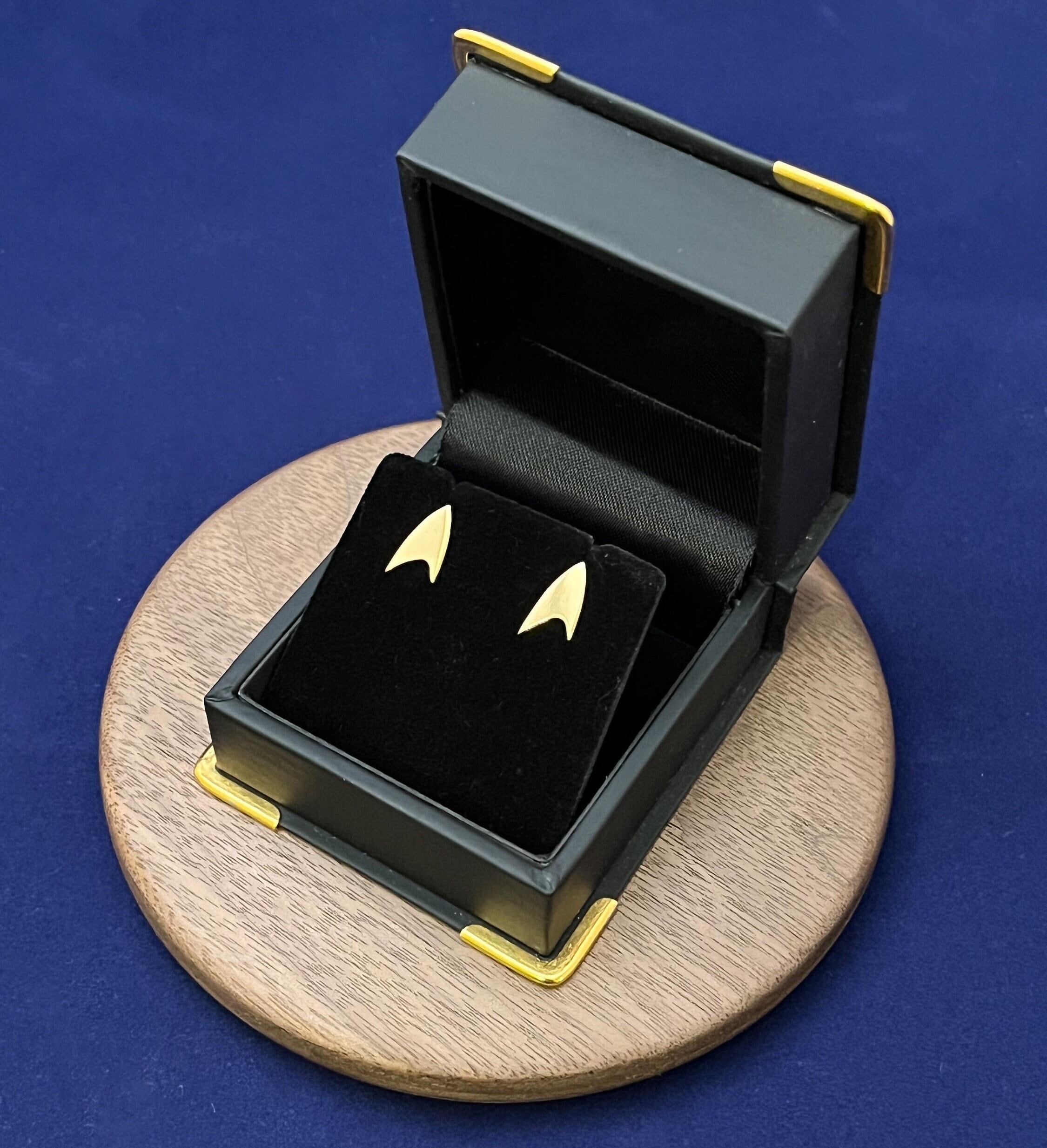 9ct Solid Gold Starfleet Delta Stud Earrings - Etsy