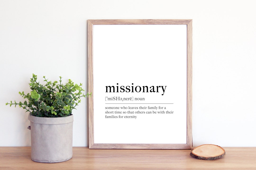 Missionary Definition Printable Wall Art Missionary Print Missionary ...