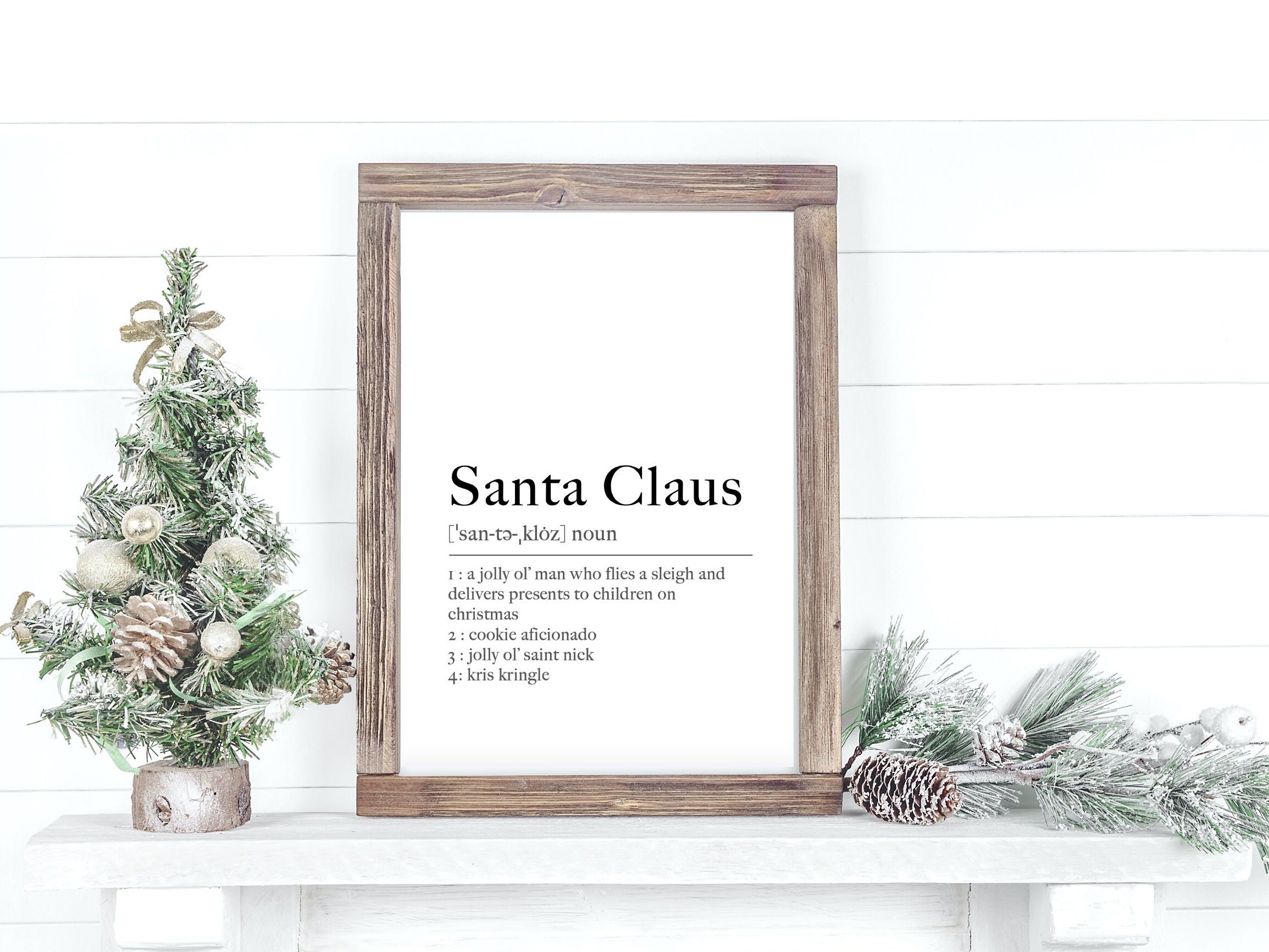 Santa Claus Definition Printable Wall Art Santa Claus Print Santa Claus ...