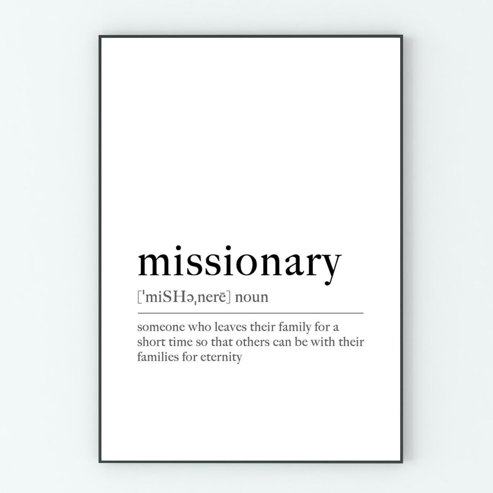 Missionary Definition Printable Wall Art Missionary Print Missionary ...