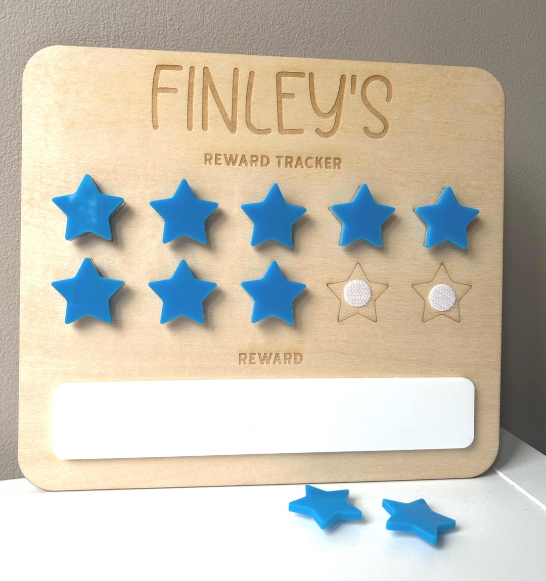 Velcro Reward Chart Star Design Whiteboard - Etsy UK