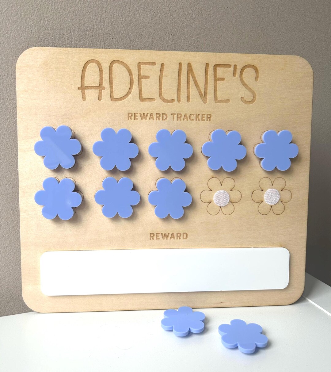 Velcro Reward Chart Flower Design Whiteboard - Etsy