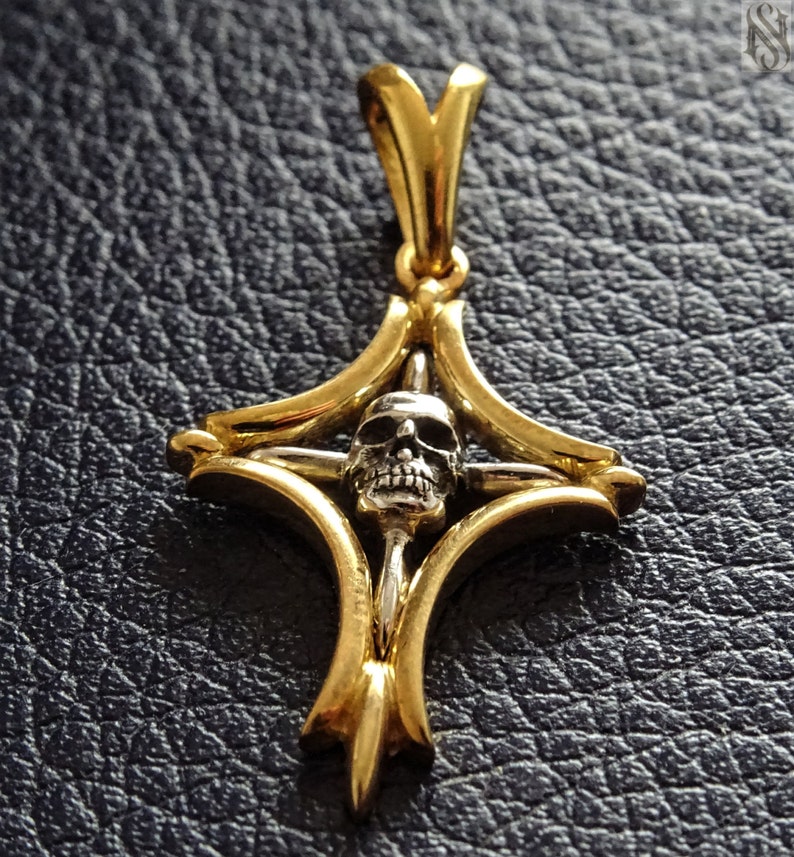 Solid Gold Cross Necklace 14K Gold Cross Design - Etsy