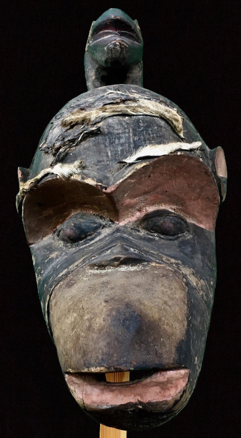 Old BAMILEKE MONKEY MASK Cameroon African Tribal Art Rare - Etsy