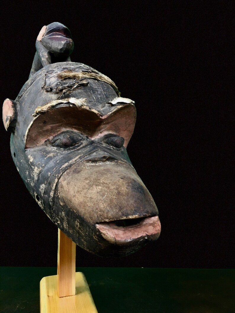 Old BAMILEKE MONKEY MASK Cameroon African Tribal Art Rare - Etsy