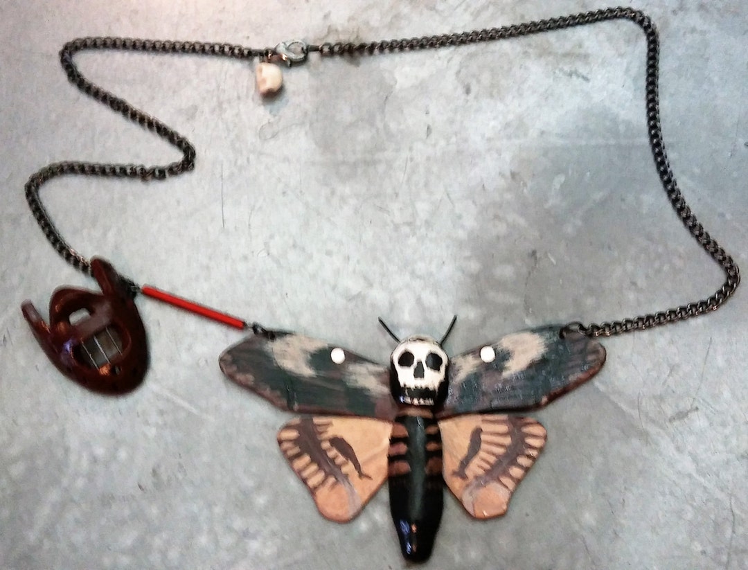 Silence of the Lambs Death Moth Necklace Hannibal Silence of - Etsy