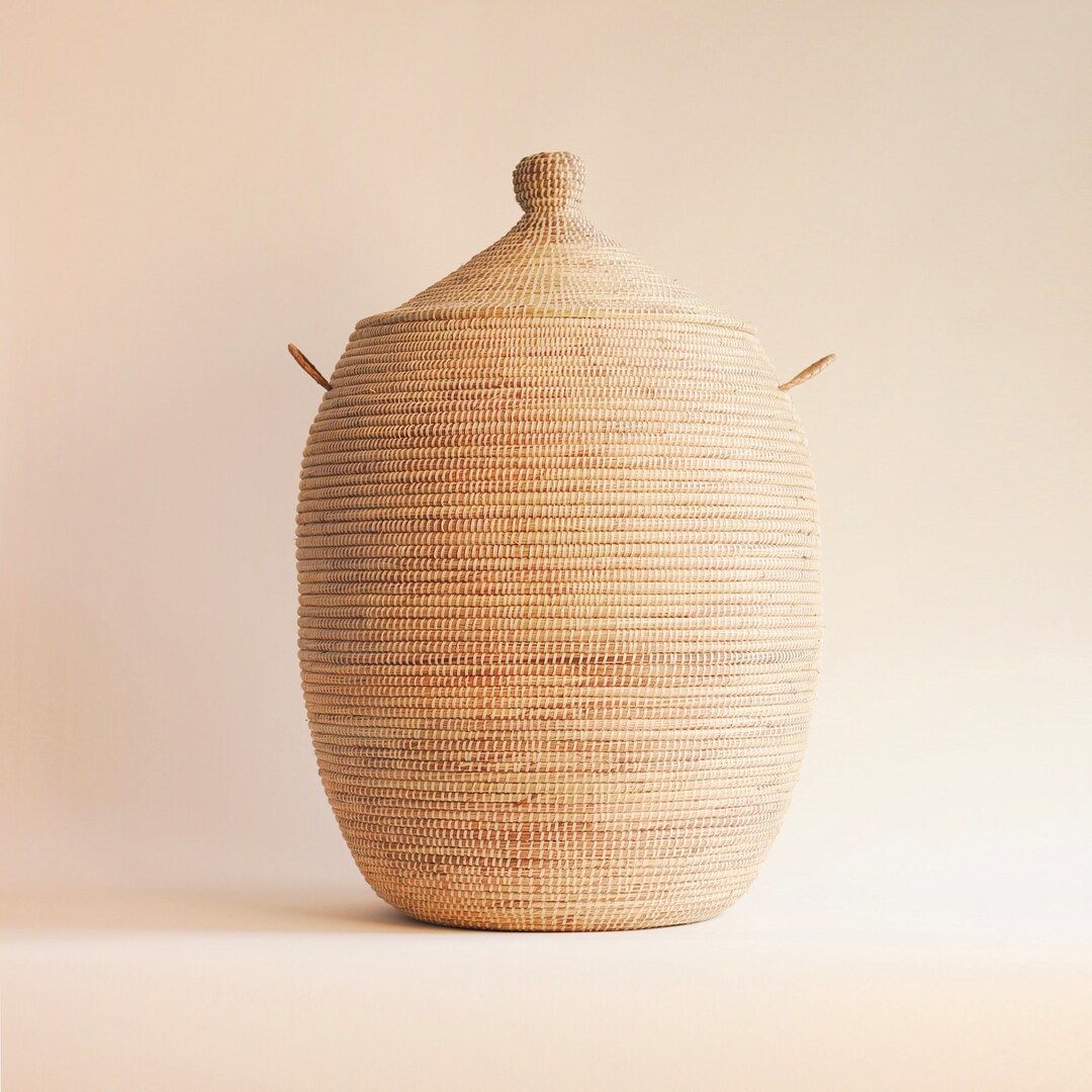 Handcrafted African Basket With Lid - Stylish Storage Solution for Your ...