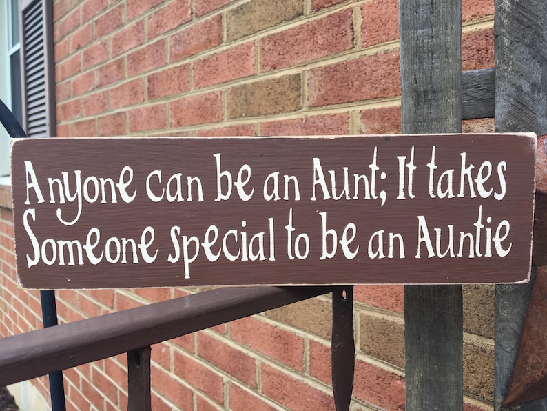 Anyone Can Be an Aunt Sign Auntie Sign 1 Ft Wood Sign | Etsy