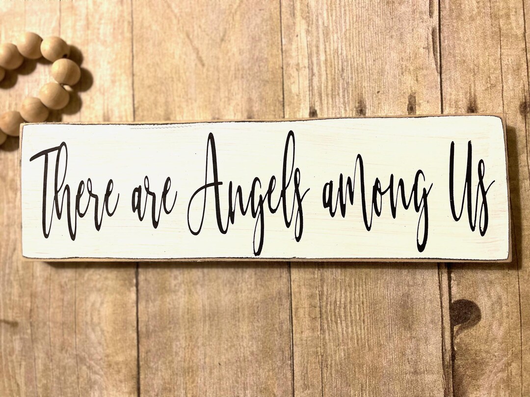 There Are Angels Among Us Wood Sign - Etsy