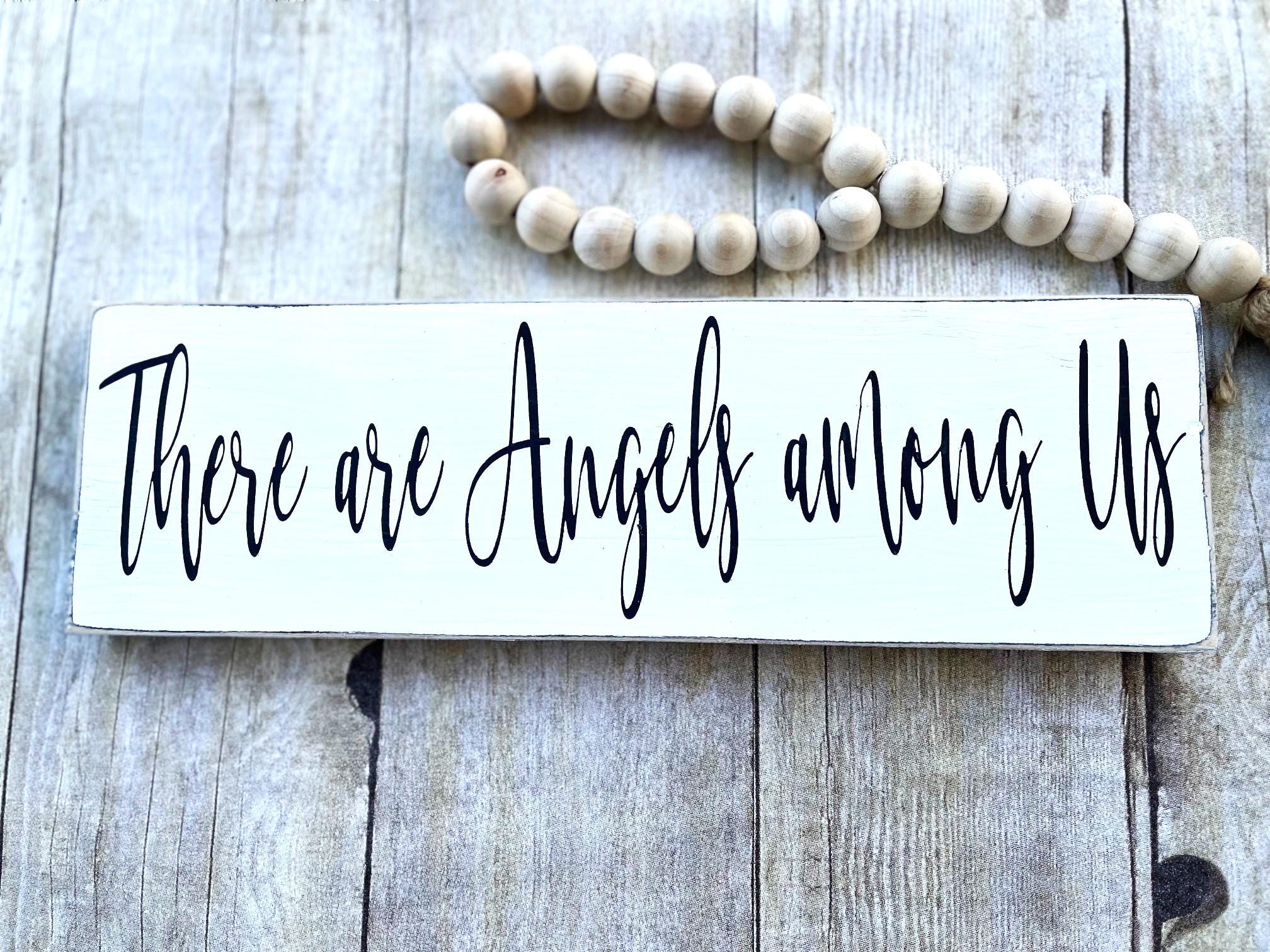 There Are Angels Among Us Wood Sign - Etsy