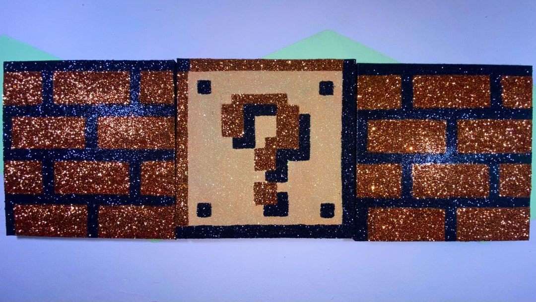 Super Mario Bros Nintendo Inspired Set of 3 Question Mark Bricks ...