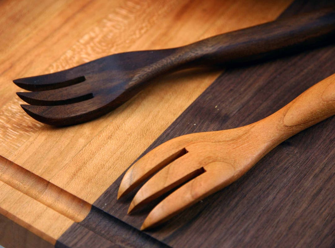 Bacon Fork / 10" Cherry or Walnut - Etsy