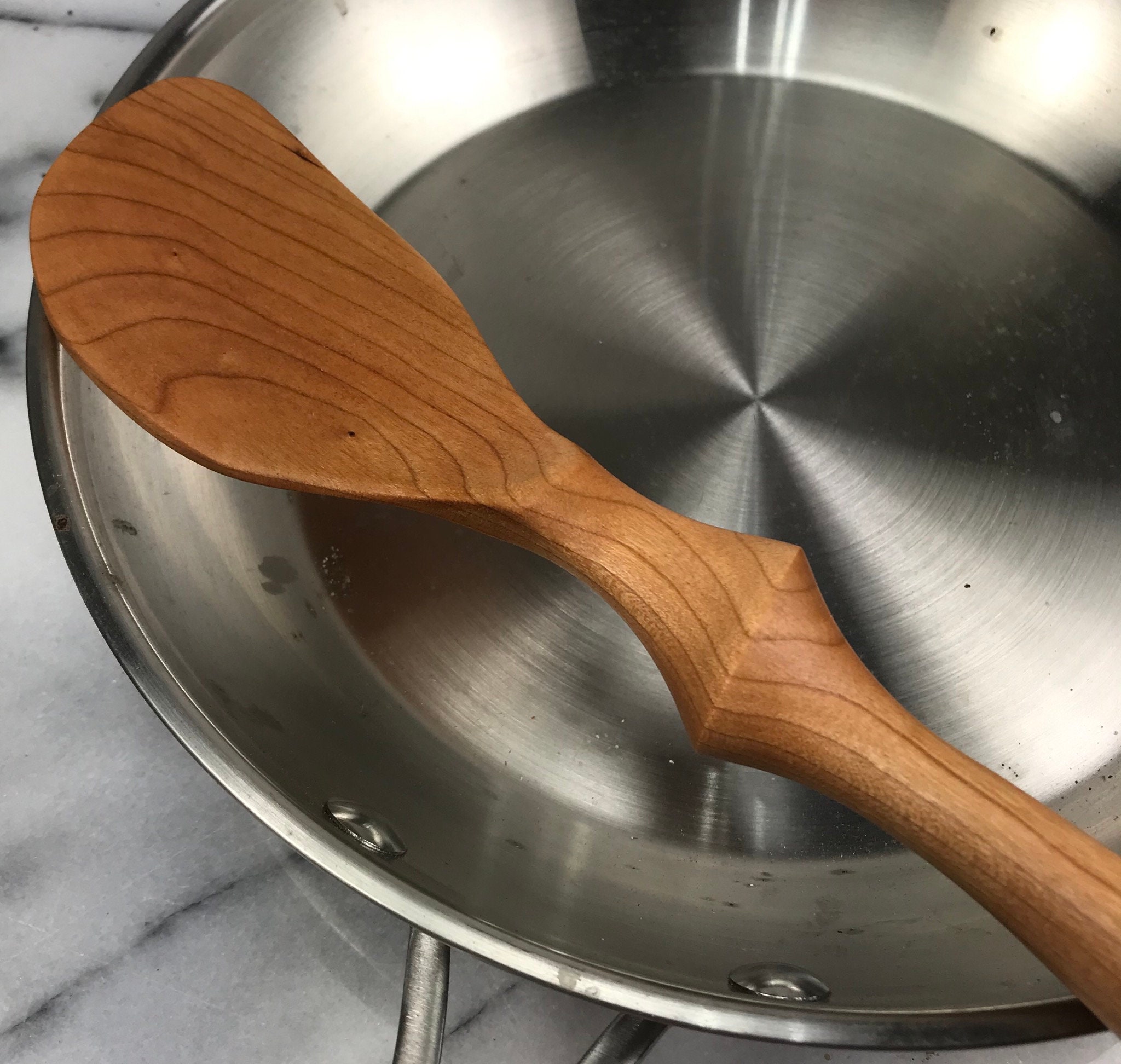 Fancy Curved Spatula / 13 / Cherry or Walnut / Left or Right - Etsy