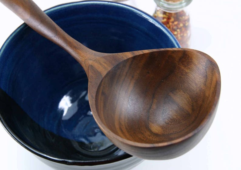 Serving Ladle With Pouring Spout / 12" / Right or Left Handed / Cherry ...