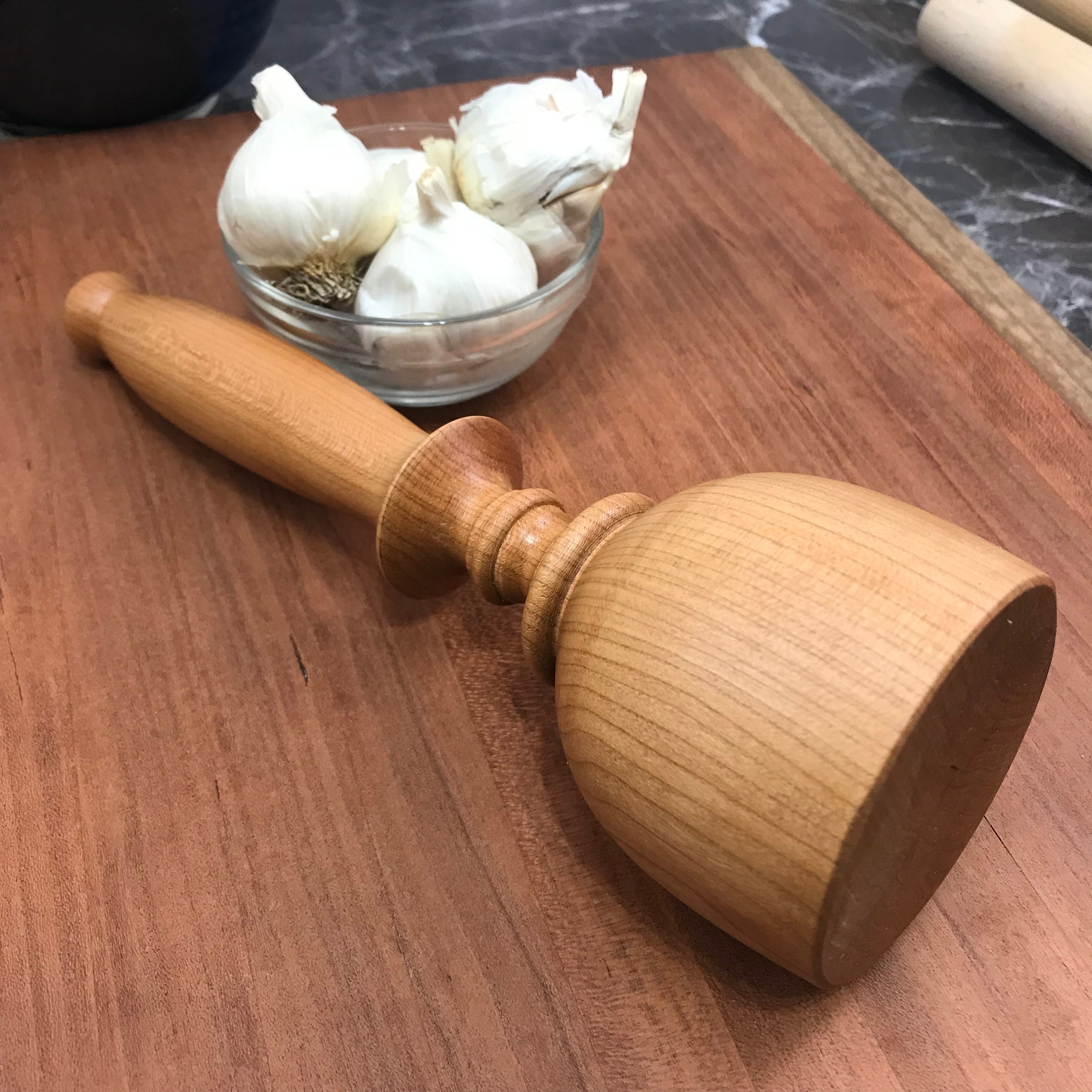 Wooden garlic masher store
