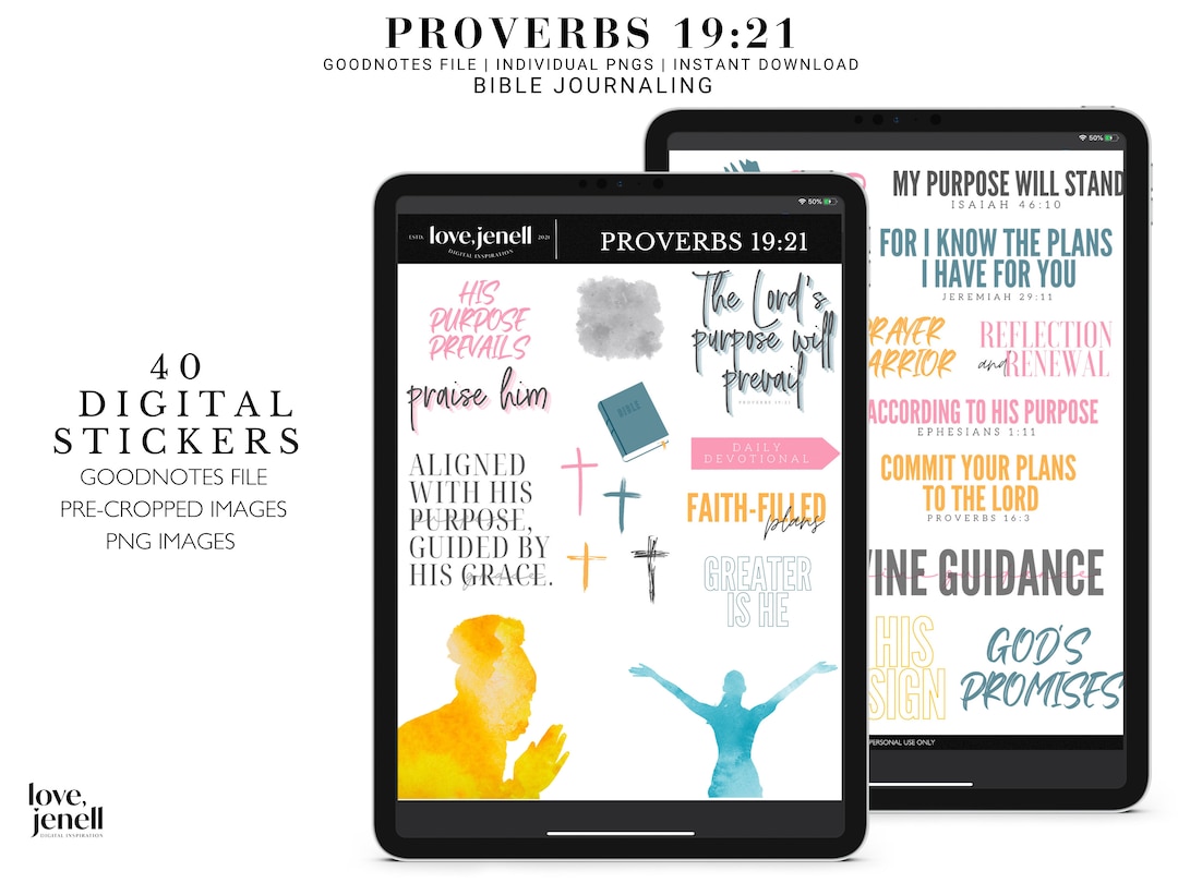 Bible Journaling Goodnotes Digital Stickers | Goodnotes, Notability ...