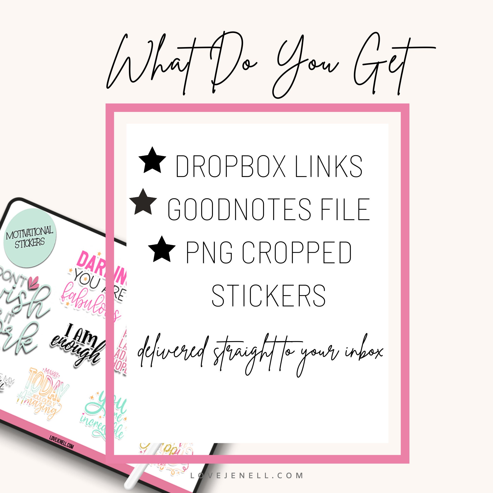 Digital Planner Stickers Motivational ~ Pre-cropped Goodnotes and PNG ...