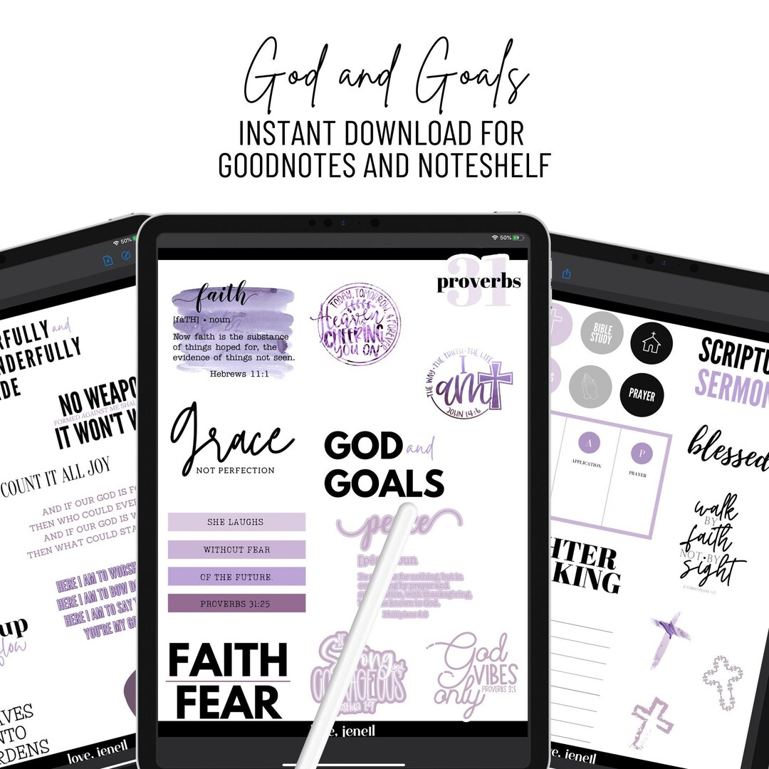 Bible Journaling Digital Stickers Goodnotes, Notability, Noteshelf iPad ...