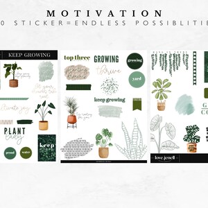 Plant Botanical Garden Digital Planner Stickers for Goodnotes and PNG ...