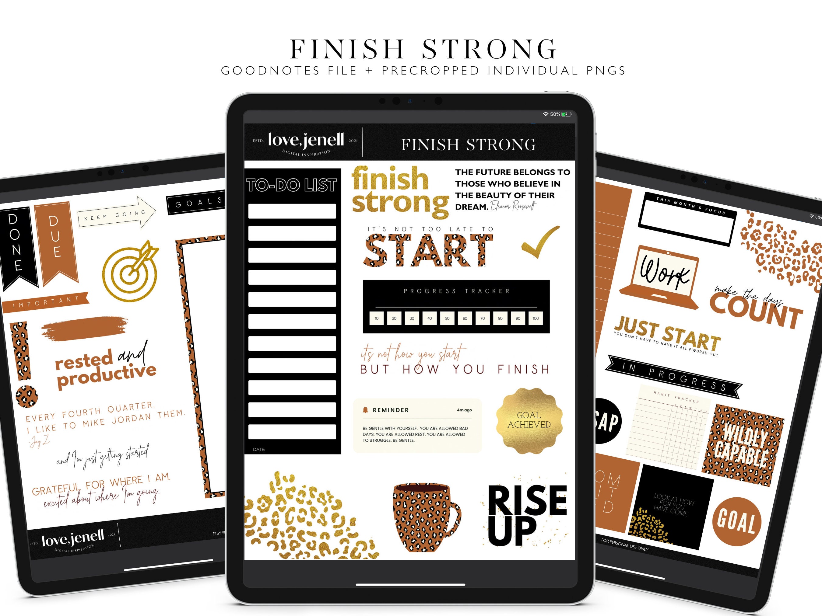 Motivational Digital Stickers Animal Print Digital Stickers - Etsy