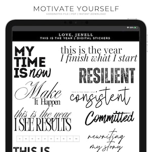 Digital Vision Board Stickers | Vision Board Graphics | Vision Board ...