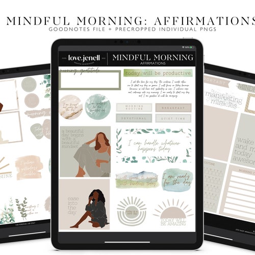 Be Calm Digital Planner Stickers Inspirational Pre-cropped - Etsy