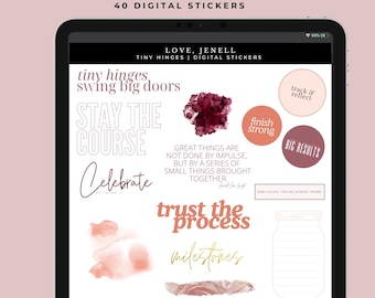 Italy Stickers | Digital Planner Stickers Motivational | Pre-cropped ...