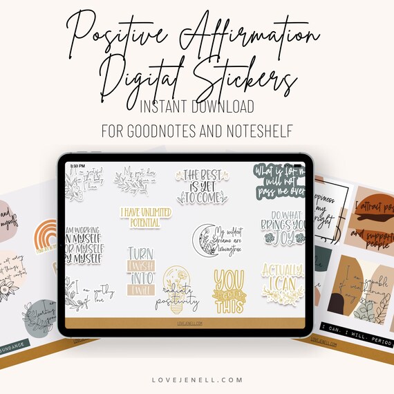 Paper & Party Supplies Digital Planner Stickers Motivational ~ Pre ...