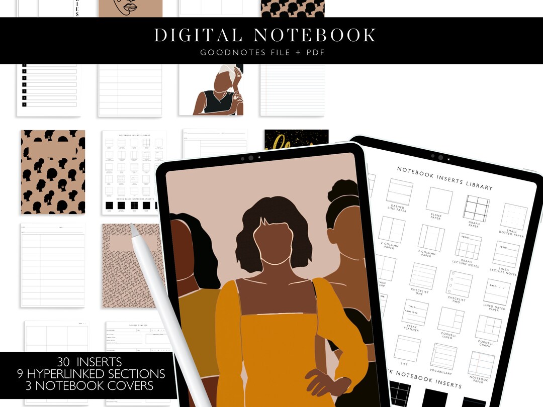 Digital Notebook | Black Girl Magic Notebook | 9 Subject Digital ...