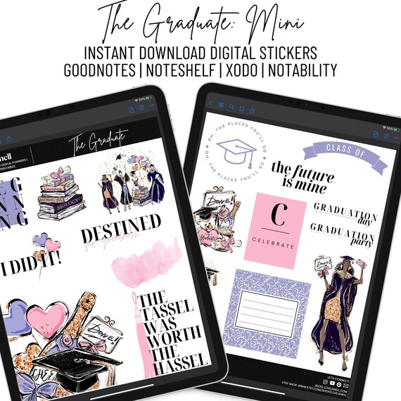 Graduation Digital Planner Stickers-spring Digital Stickers | Etsy
