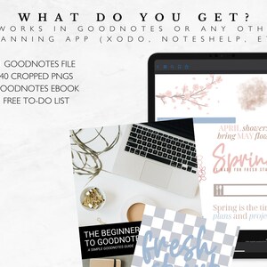 April Spring Easter Digital Planner Stickers | Noteshelf & Goodnotes ...